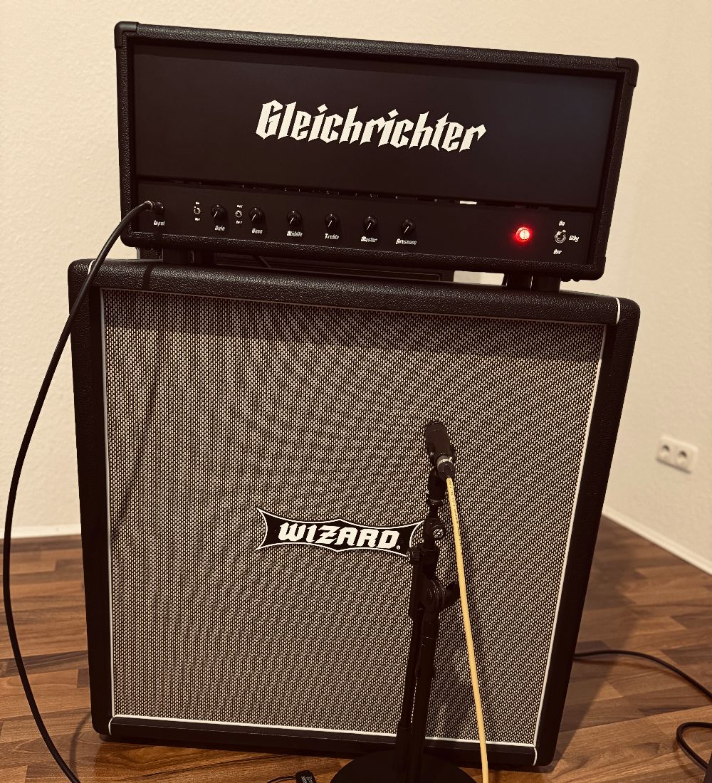 Maxon OD808, Gleichrichter, Wizard 4x12, Heritage Greenback, SM57 ...