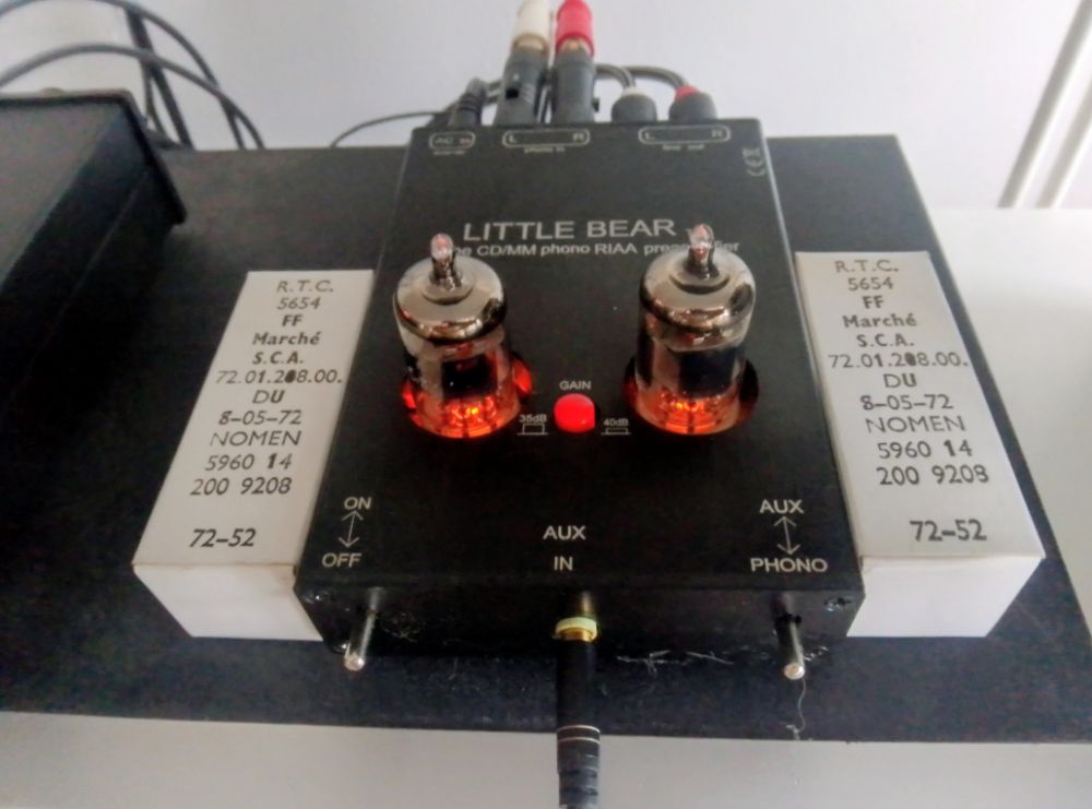 Little Bear T7 tube phono and line preamp with RTC 5654 NOS NIB tubes ...