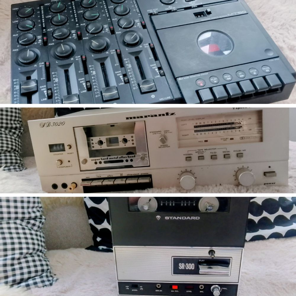 Vintage Tape Recorders and Cassette Mixer Full Pack Featuring Standard ...